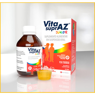 Vita Supraz Júnior Líquido 120ml Multivitamínico Infantil Vitaminas e ...