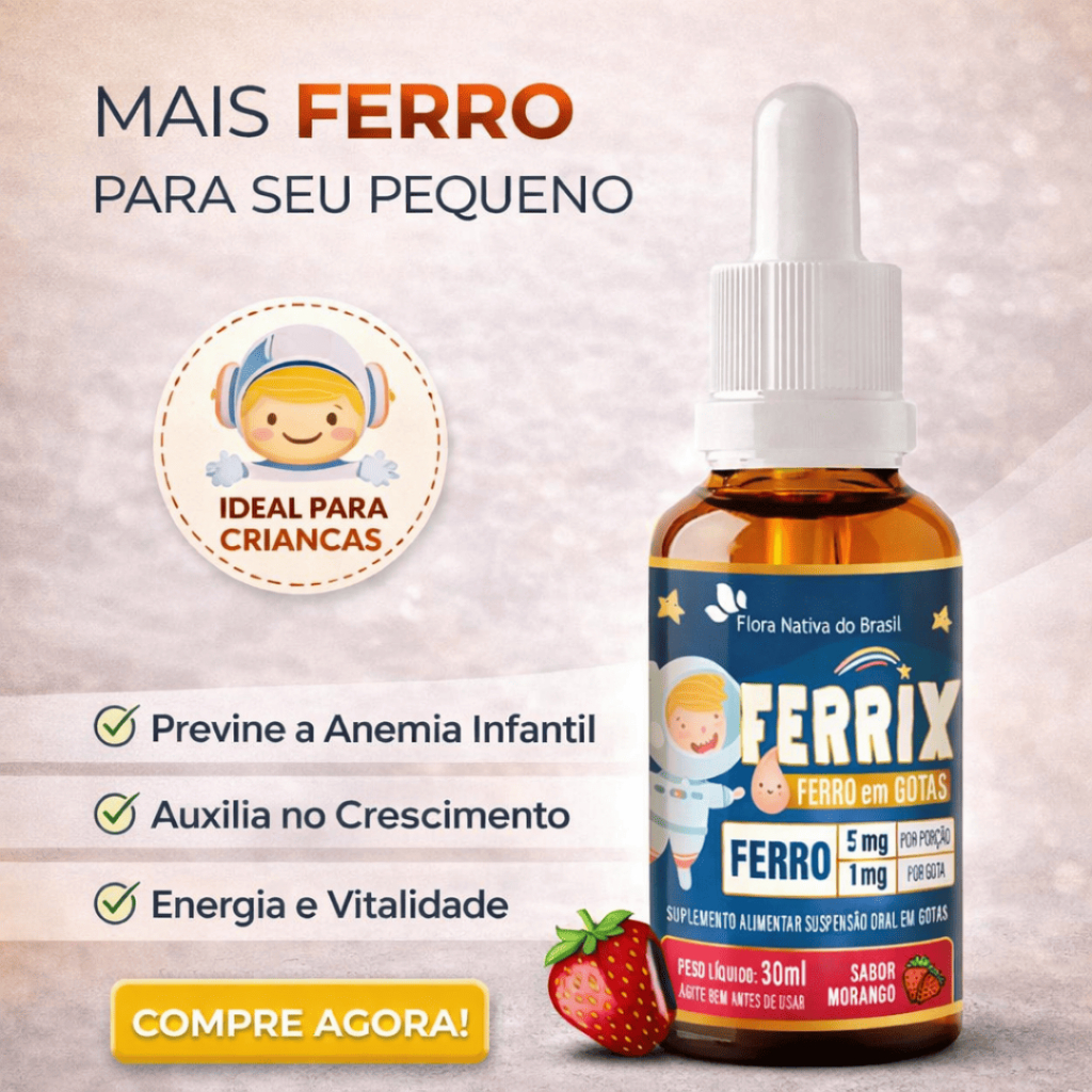 FERRIX GOTAS 30ml | auxilio no crescimento | Shopee Brasil
