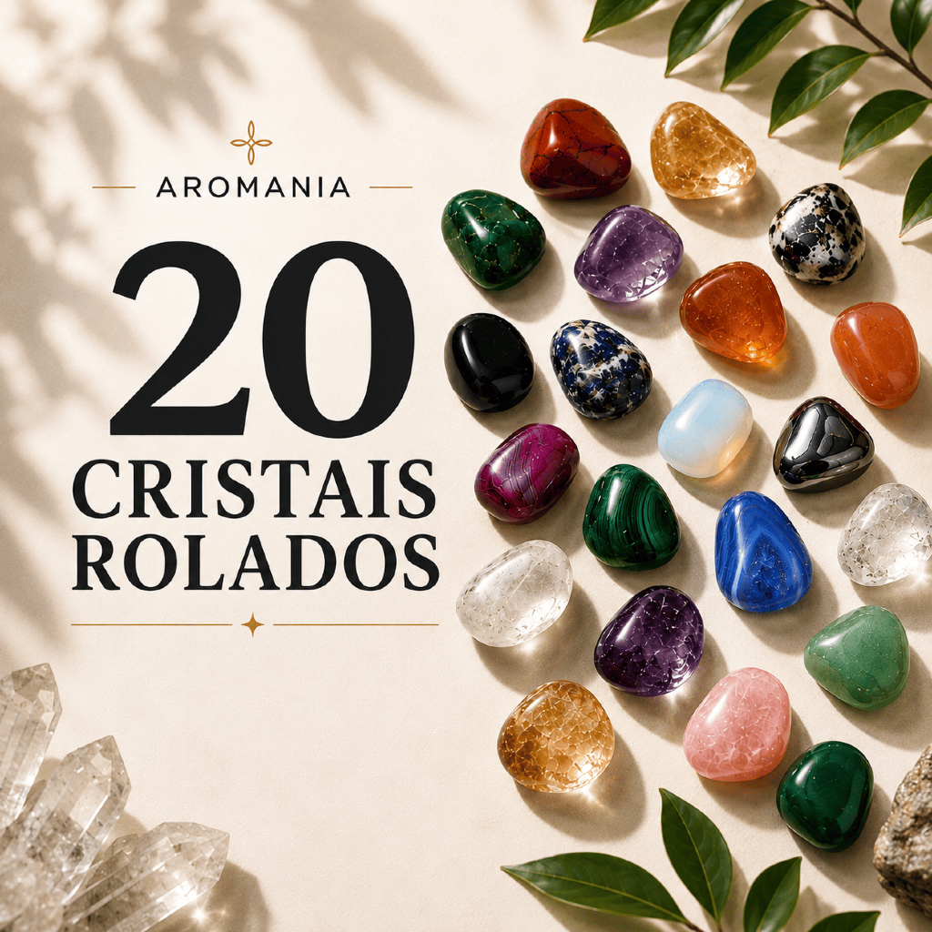 Kit 20 Cristais Naturais Rolados Verdadeiros Quartzo Ametista Citrino ...