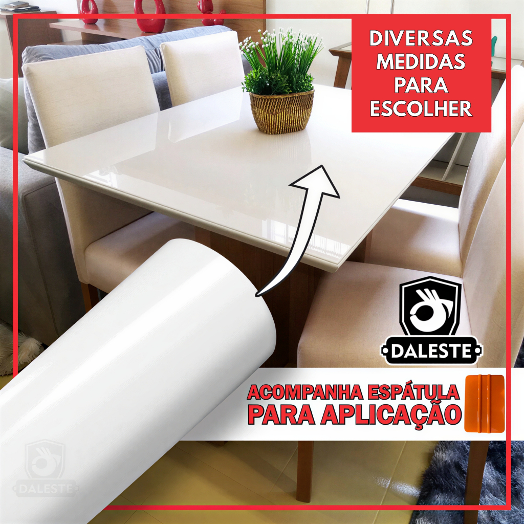 Adesivo Branco Laca Laquear Mesa Vidros Eletrodomesticos Decoração ...