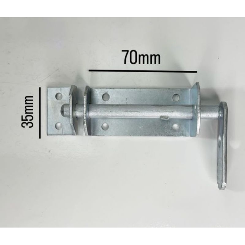 Trinco Ferrolho Redondo 70mm X 35mm. | Shopee Brasil