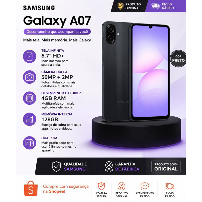 galaxy a07 em Promoção na Shopee Brasil 2026