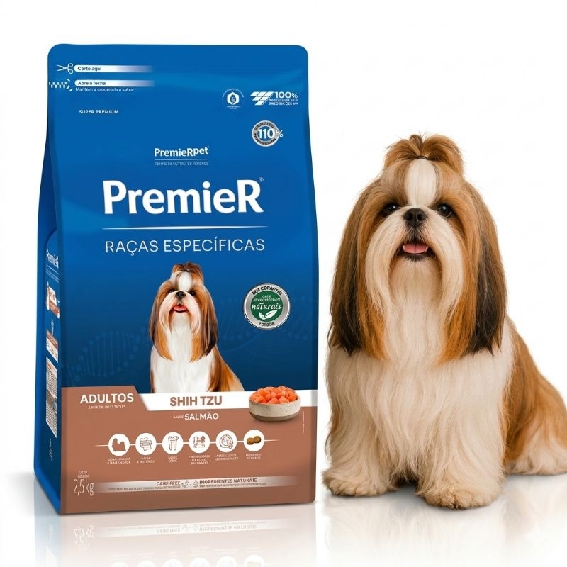 Ração Premier Shih tzu 7,5kg Raças Específicas Adultos sabor Salmão ...