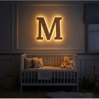 Letra Luminosa MDF LED Personalizada com Nome – Luminária Decorativa de ...