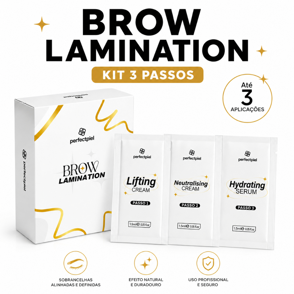 Kit Brow Lamination PerfectPiel 3 Passos Alinhamento De Sobrancelhas ...