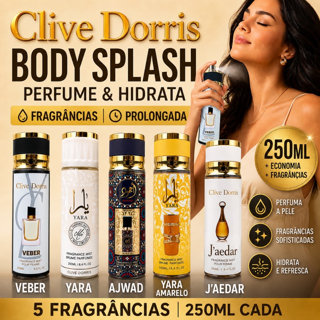 Body Splash Arabe Clive Dorris 250ml Fragance Mist | Shopee Brasil