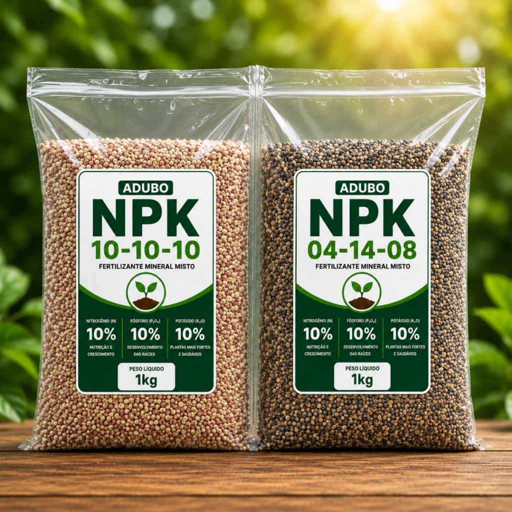 Kit Completo Adubo NPK 04 14 08 + 10 10 10 para Crescimento, Floração ...