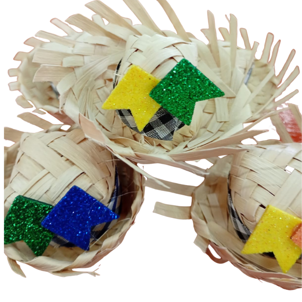 Kit 10 Mini Chapéu De Palha Festa Junina Pet Cães | Shopee Brasil
