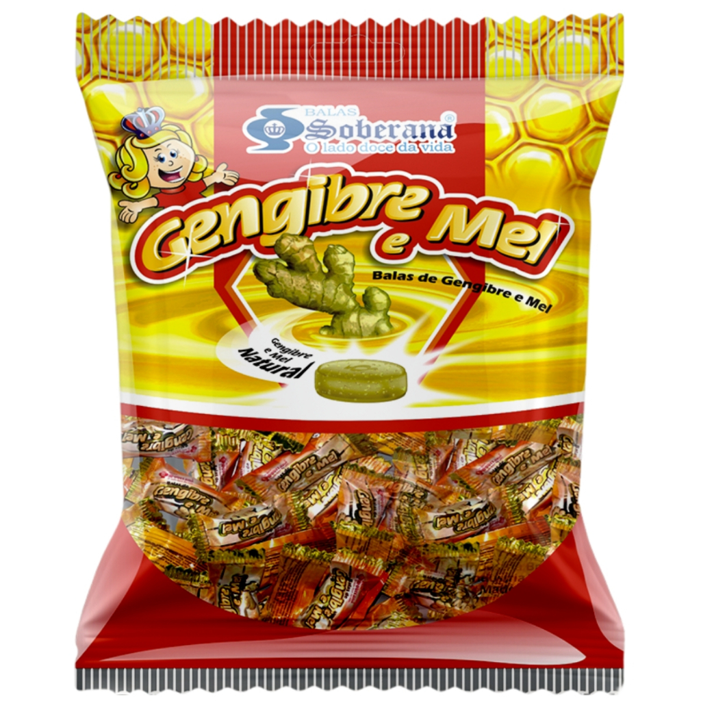 Balas Dura Gengibre & Mel 600g Soberana | Shopee Brasil