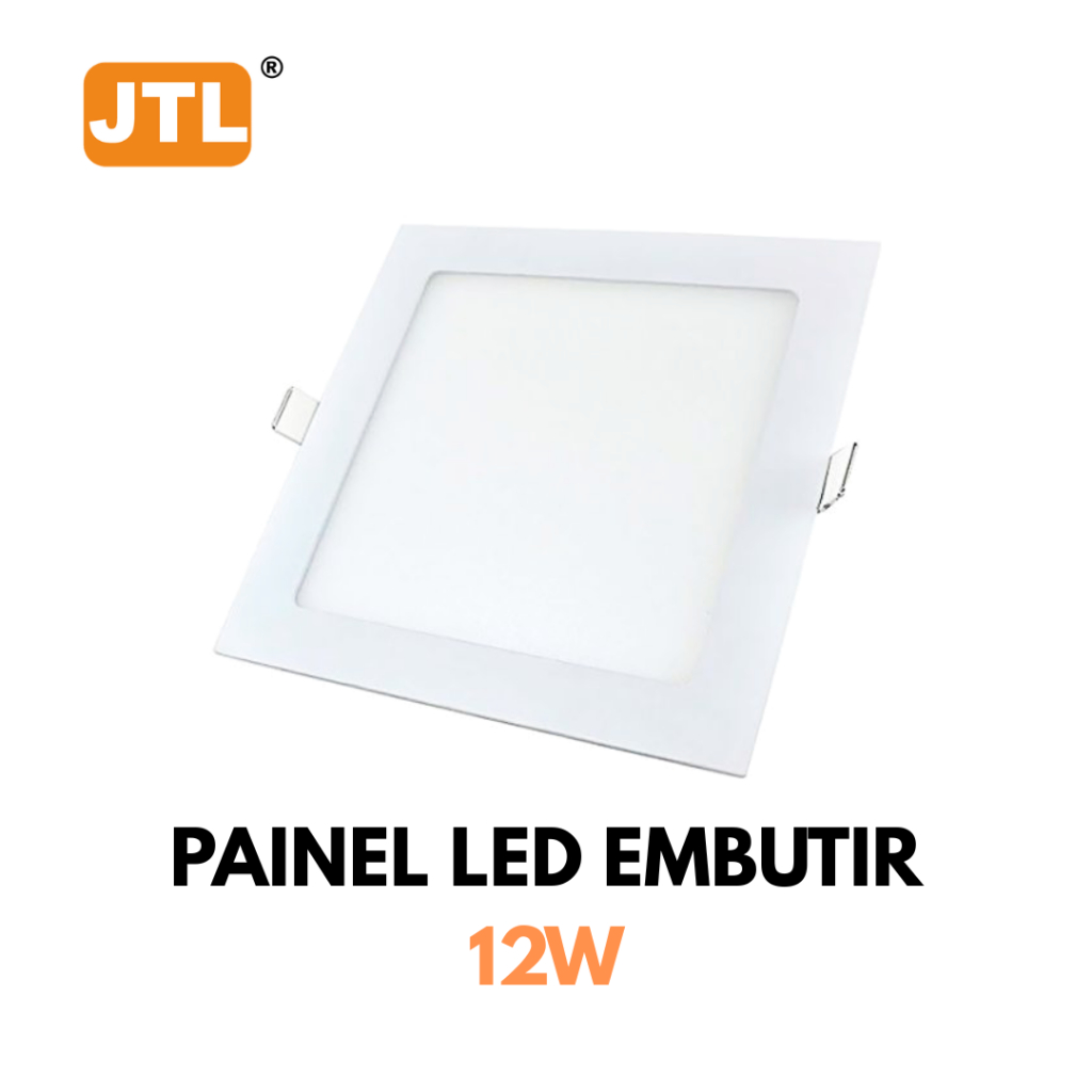 PAINEL LED ALUMÍNIO QUADRADO EMBUTIR 3000K 6000K 18W JTL | Shopee Brasil