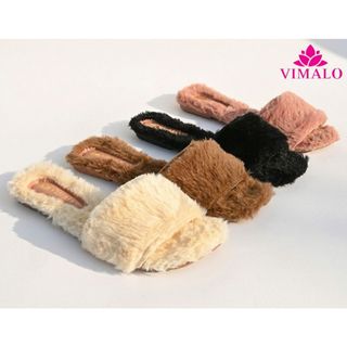 Rasteira Pantufa feminina cabedal e palmilha de pelúcia ultra soft ...