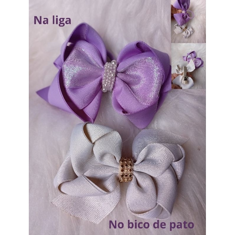 Kit 2 Laços Premium Bico de Pato e liga – Modelo Duplo | Shopee Brasil