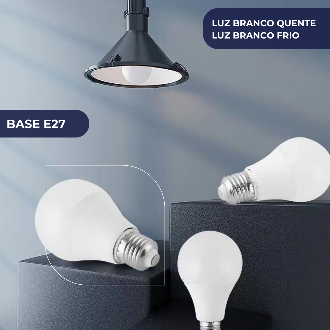 10 Lâmpada Led Bulbo 15w Branco Frio 6.500K (Luz Branca) | Branco Quente 3.200K (Luz Amarela ...