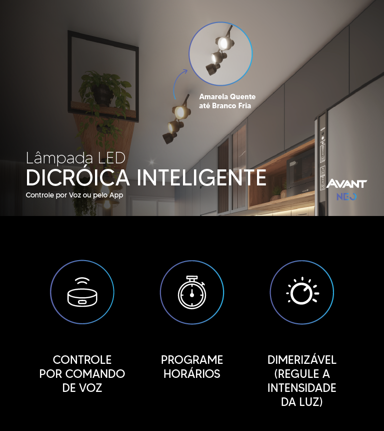 Lampada Led Dicroica Smart Inteligente Wi Fi MR16 5w RGB Colorido GU10 ...