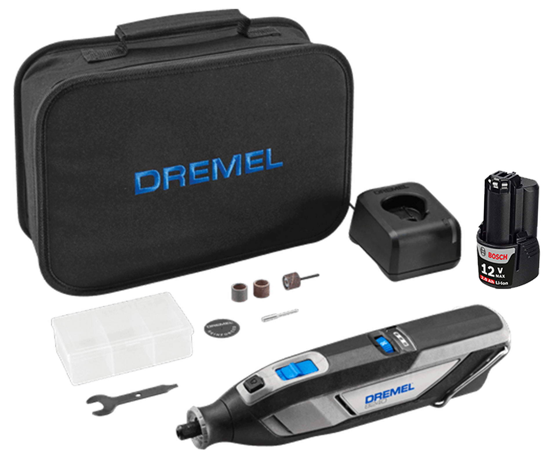 Micro Retífica Dremel 8240-5 12v 2 Ah Bivolt + 5 Acessórios | Shopee Brasil