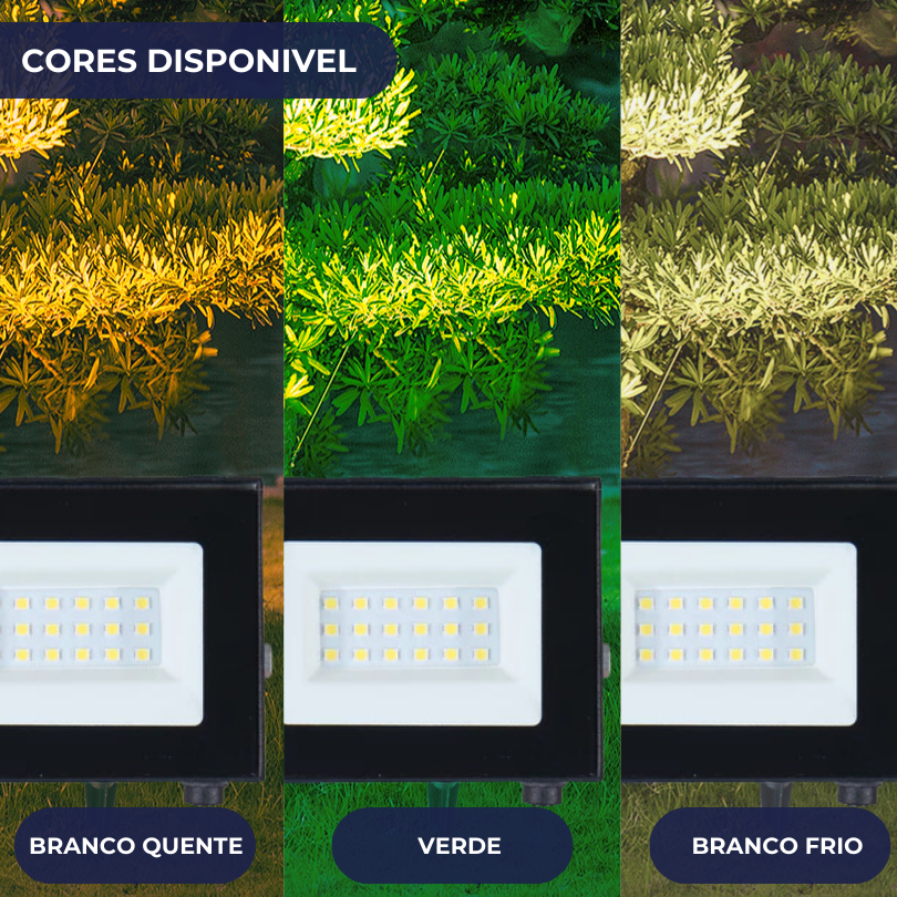 Kit 4 Holofote Refletor Led ECO Pro 400W Luz Fria IP65 | Luz Econômica | Para Jardim | Área ...