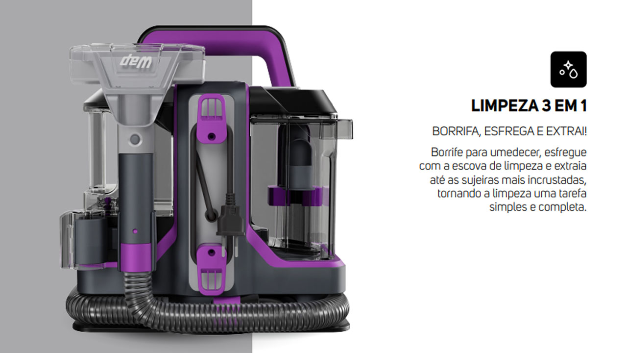 Extratora De Sujeira Wap Spot Cleaner W3 Portátil 1450w | Shopee Brasil