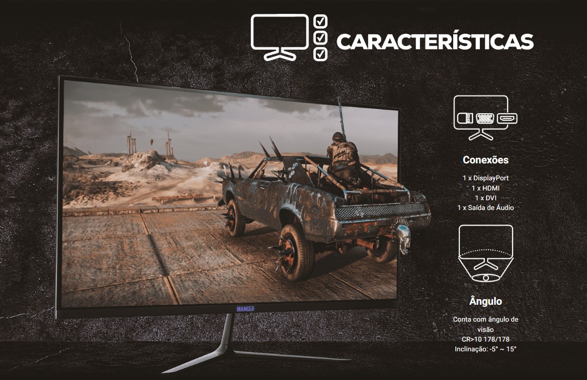 Monitor Gamer Mancer Horizon Z PRO, 27 Pol. VA, FHD, 1ms, 165Hz ...