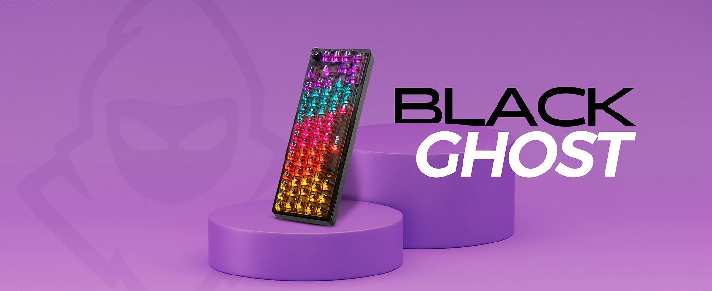 Teclado Mecanico Gamer Mancer Black Ghost, Rainbow, Switch Huano ...