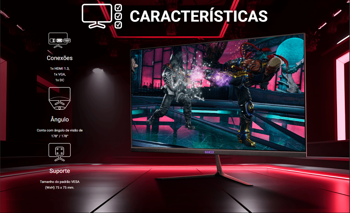 Monitor Gamer Mancer Horizon Z2, 27 Pol, VA, FHD, 100Hz, 1ms, HDMI/VGA ...