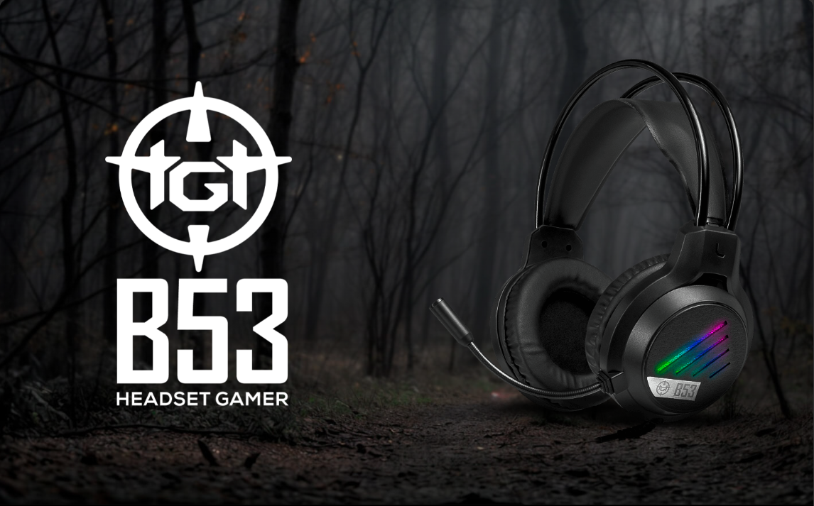 Headset Gamer TGT B53, Rainbow, Drivers 50mm, Preto, TGT-B53-RBW01 | Shopee Brasil