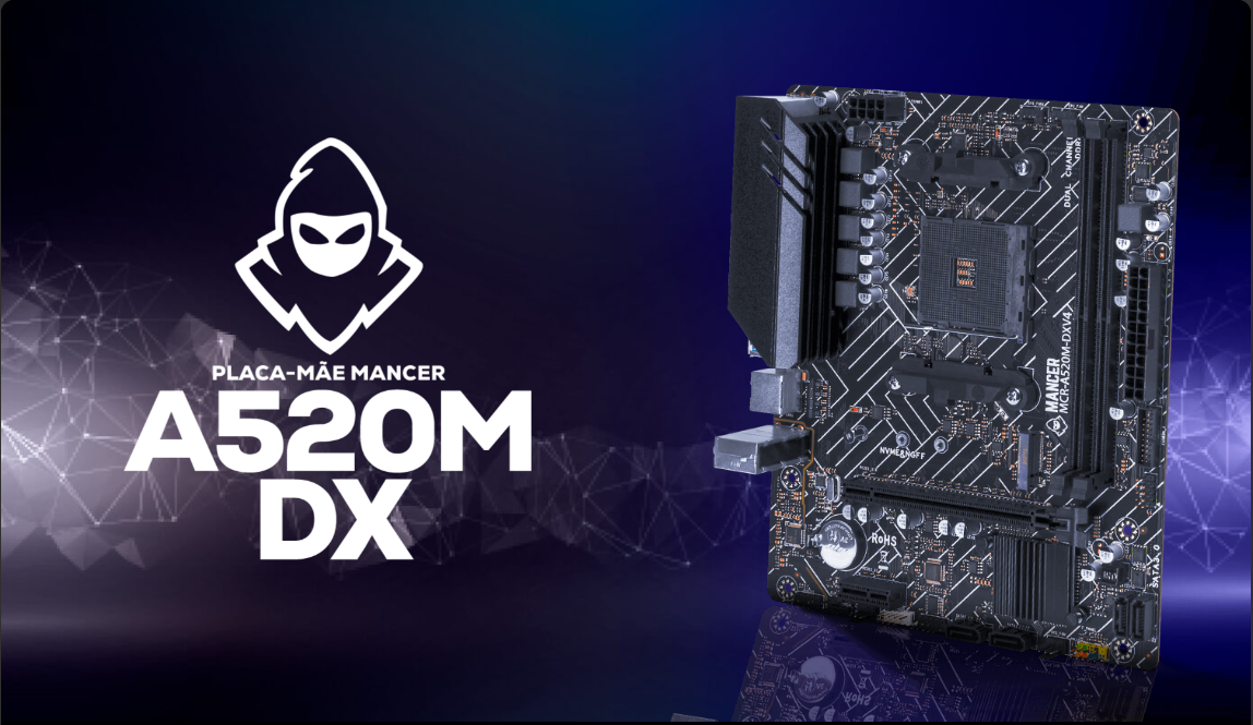 Placa Mae Mancer A520M DX, DDR4, Socket AMD AM4, M-ATX, Chipset AMD ...