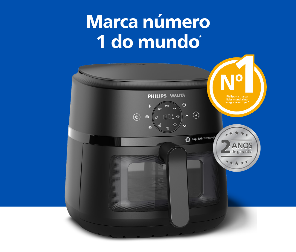 Fritadeira Airfryer Digital Série 2000 XL Philips Walita Preta 1700W ...
