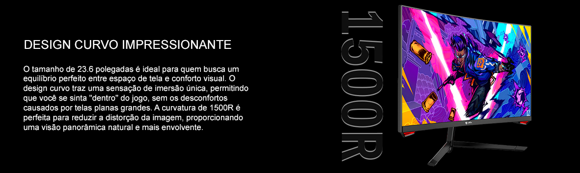 Monitor Gamer Ninja Sharingan, 23.6 Pol, Curvo, Full HD, 1ms, 180Hz ...