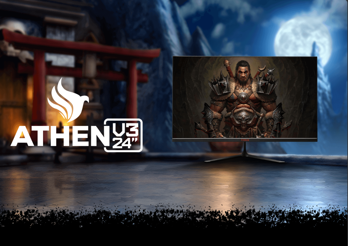Monitor Gamer Pichau Athen V3, 24 Pol, IPS, FHD, 1ms, 100Hz, FreeSync ...
