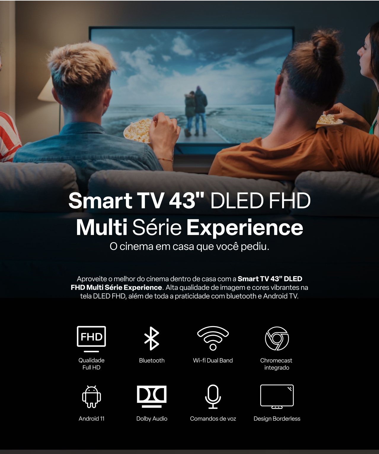 Smart TV DLED 43 Full HD Multi Série Experience Android 11 3HDMI 2USB - TL069M | Shopee Brasil