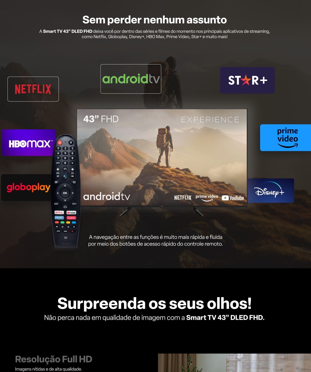 Smart TV DLED 43 Full HD Multi Série Experience Android 11 3HDMI 2USB - TL069M | Shopee Brasil