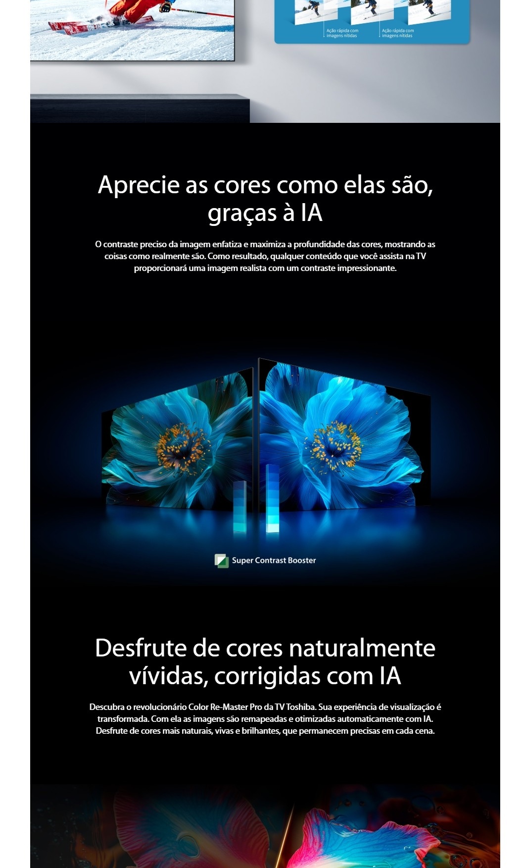 Smart TV QLED 75 4K Toshiba Google TV 4HDMI 2USB Wi-Fi | Shopee Brasil