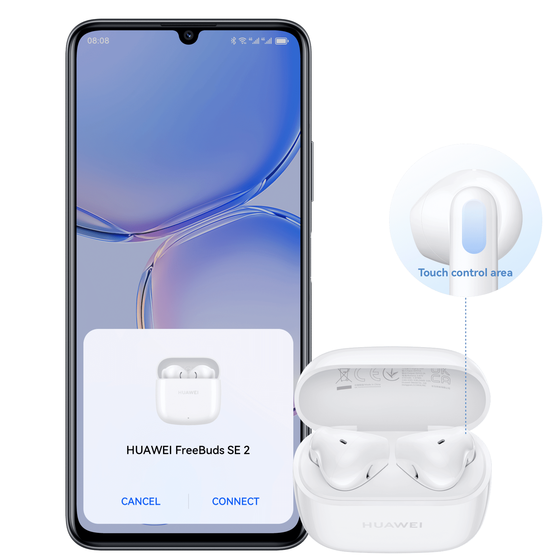 Fone de ouvido sem fio TWS,HUAWEI FreeBuds SE 2, bateria com duração de ...
