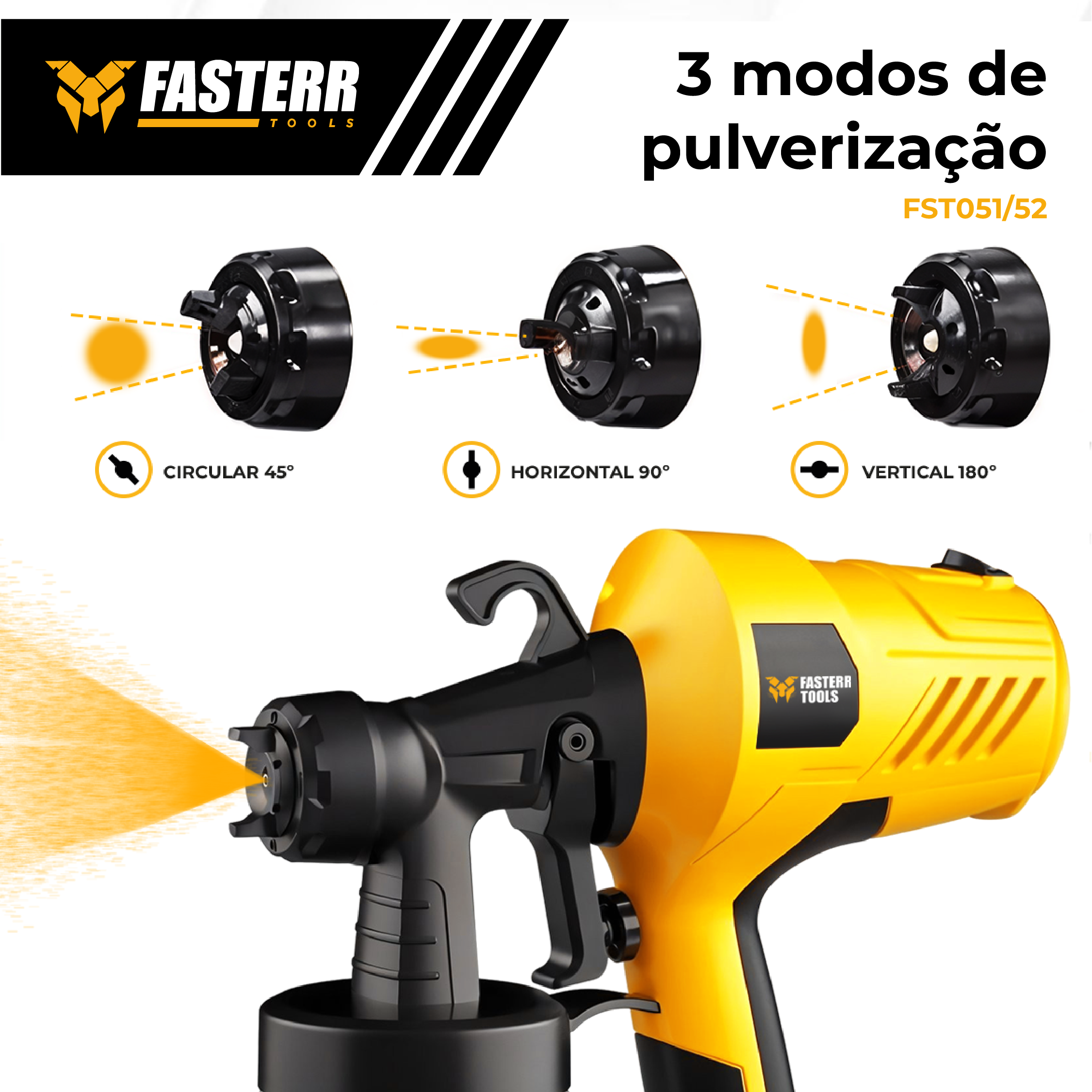Pistola Elétrica Para Pintura 400W 800ml 220V FST052 - Fasterr | Shopee ...