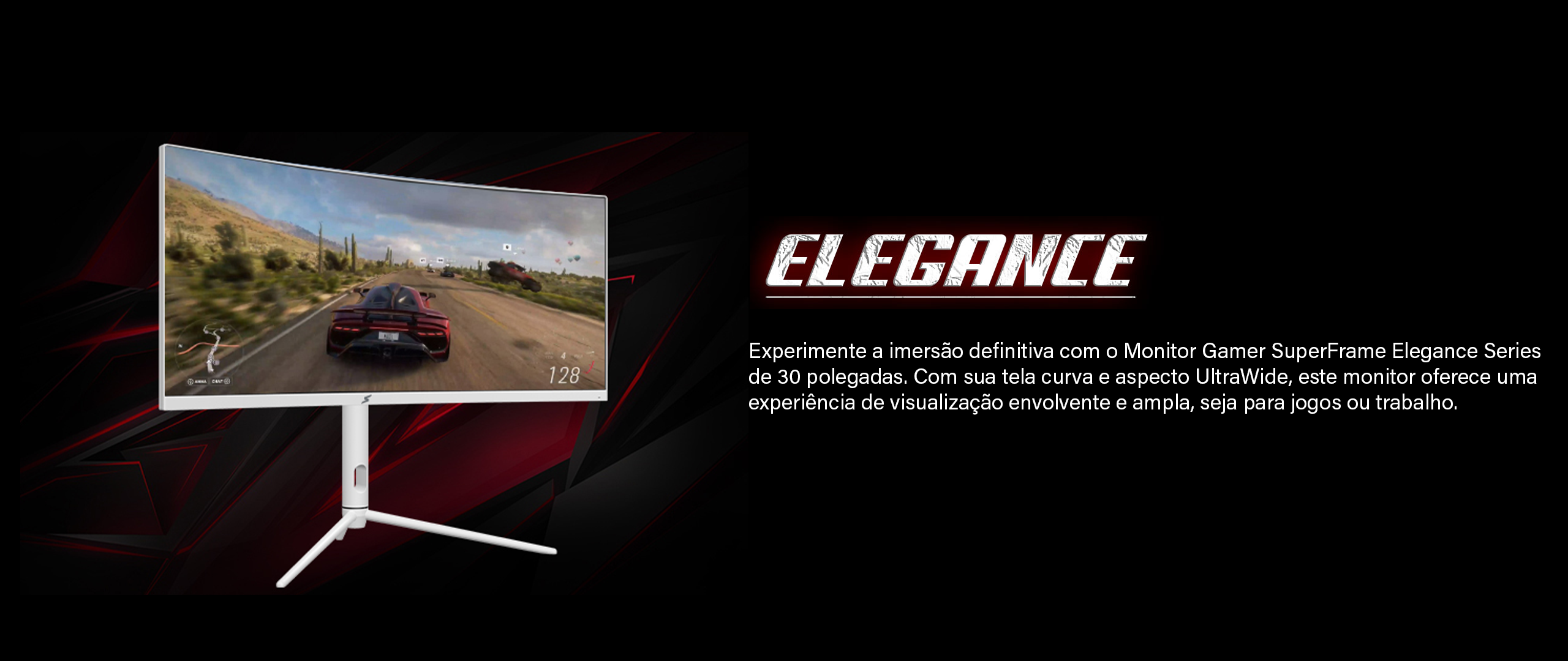 Monitor Gamer SuperFrame Elegance Series, White, 30 pol, Curvo ...