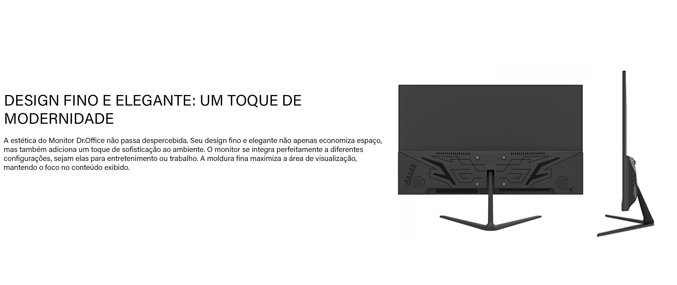 Monitor Dr. Office 23.8 Pol – Full HD, 75Hz, Conexões HDMI e VGA - Tela ...