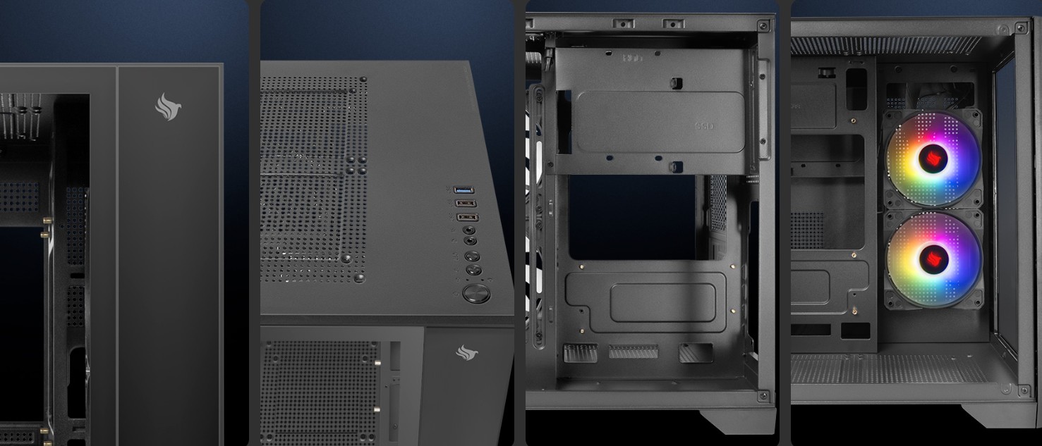 Gabinete Gamer Pichau Atom X, Mini-Tower, Lateral de Vidro, Com 2 Fans, Preto, PG-ATOMX-BK ...