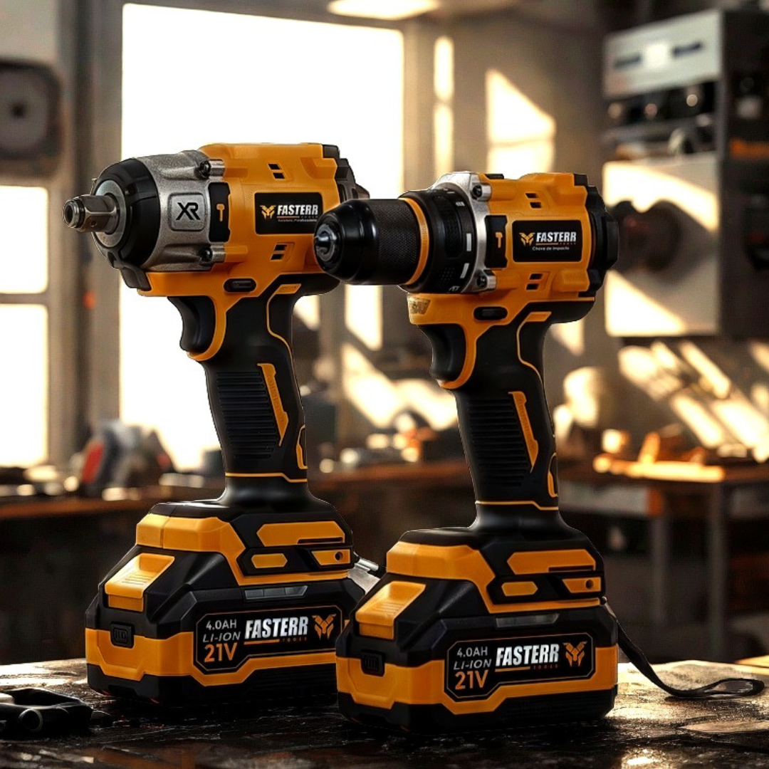 Kit Furadeira Parafusadeira 21V XR Brushless FST002K Compacta - Fasterr ...