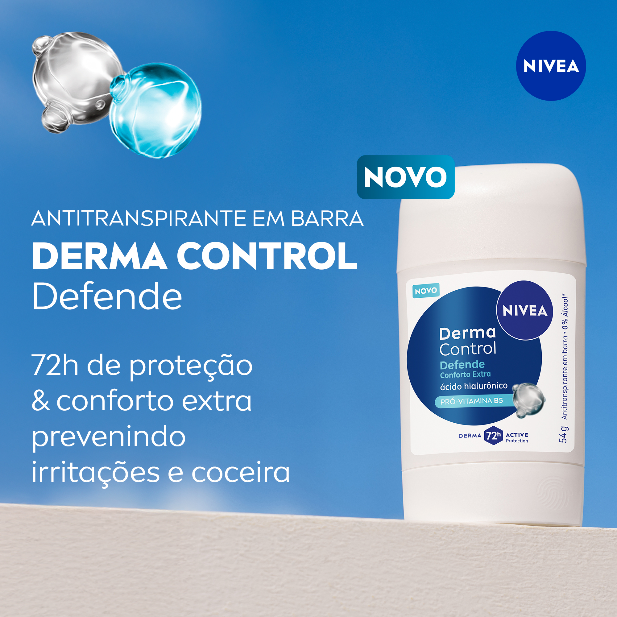 NIVEA Desodorante Stick Derma Control Defende 54g BBB 26 | Shopee Brasil