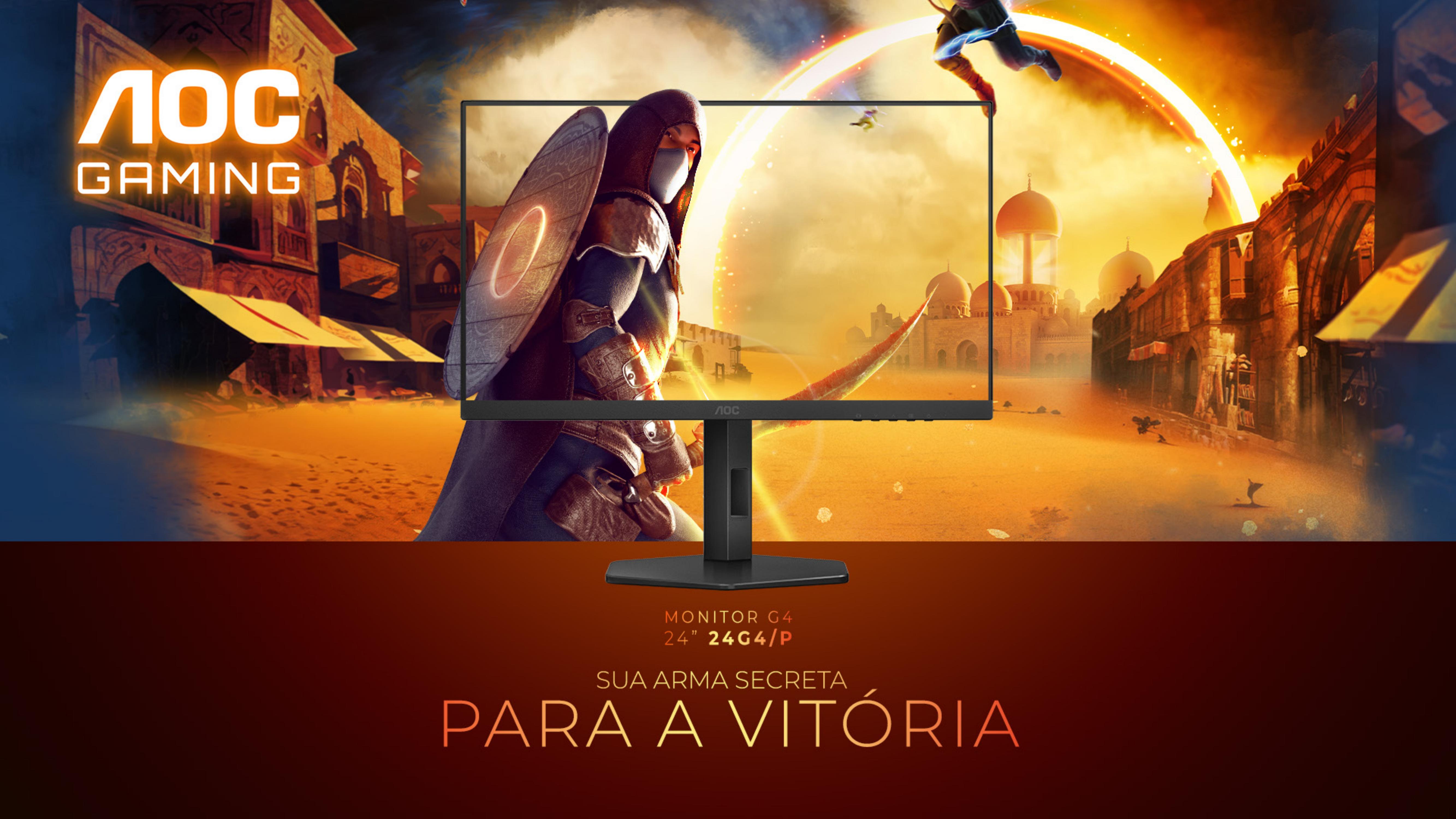 Monitor Gamer AOC 24" 180Hz 0,5ms IPS Ajuste de Altura 24G4/P | Shopee ...