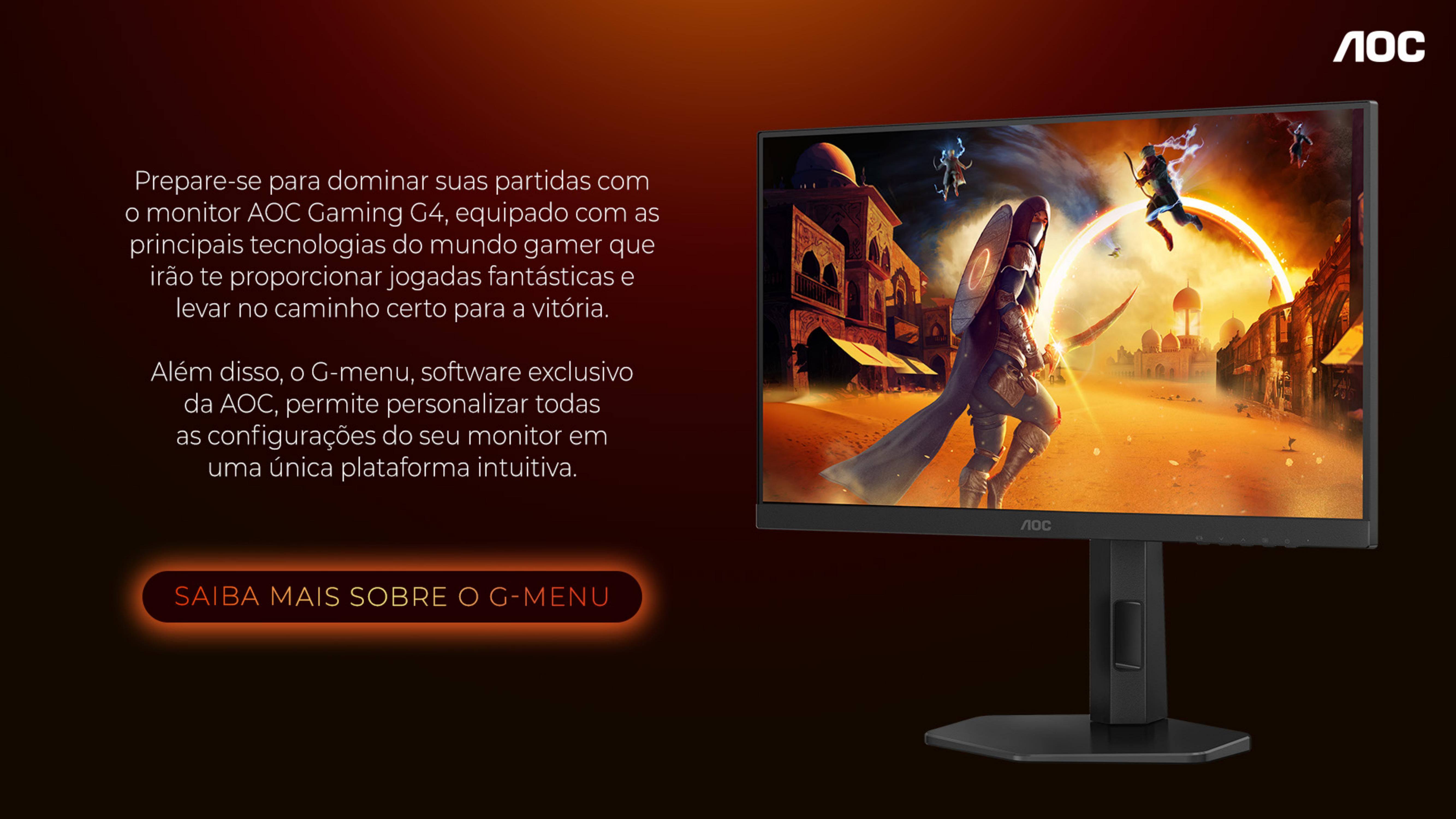 Monitor Gamer AOC 24" 180Hz 0,5ms IPS Ajuste de Altura 24G4/P | Shopee ...