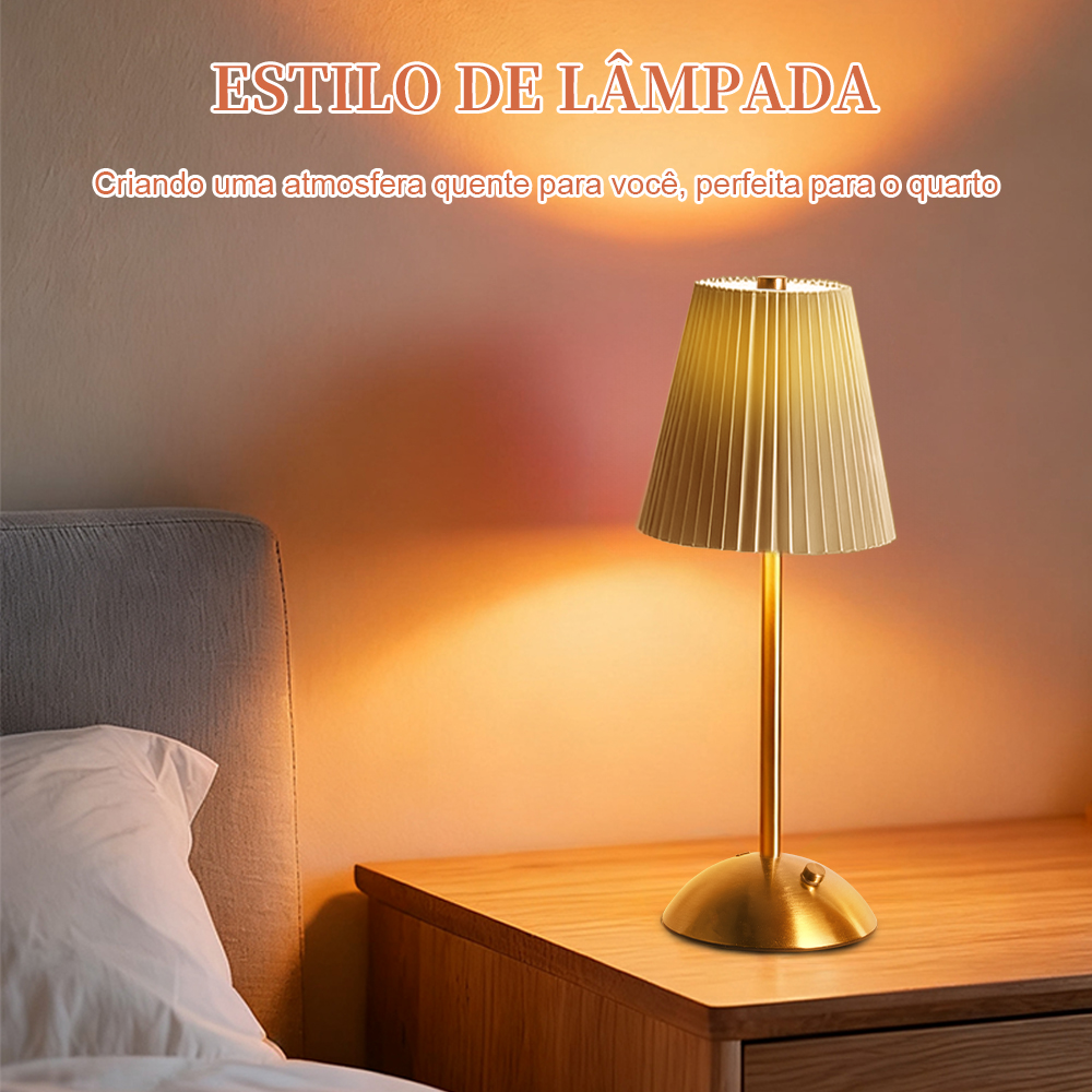 Luminária Mesa Abajur Led Touch Usb Recarregável Barra Led Sensor Sem ...