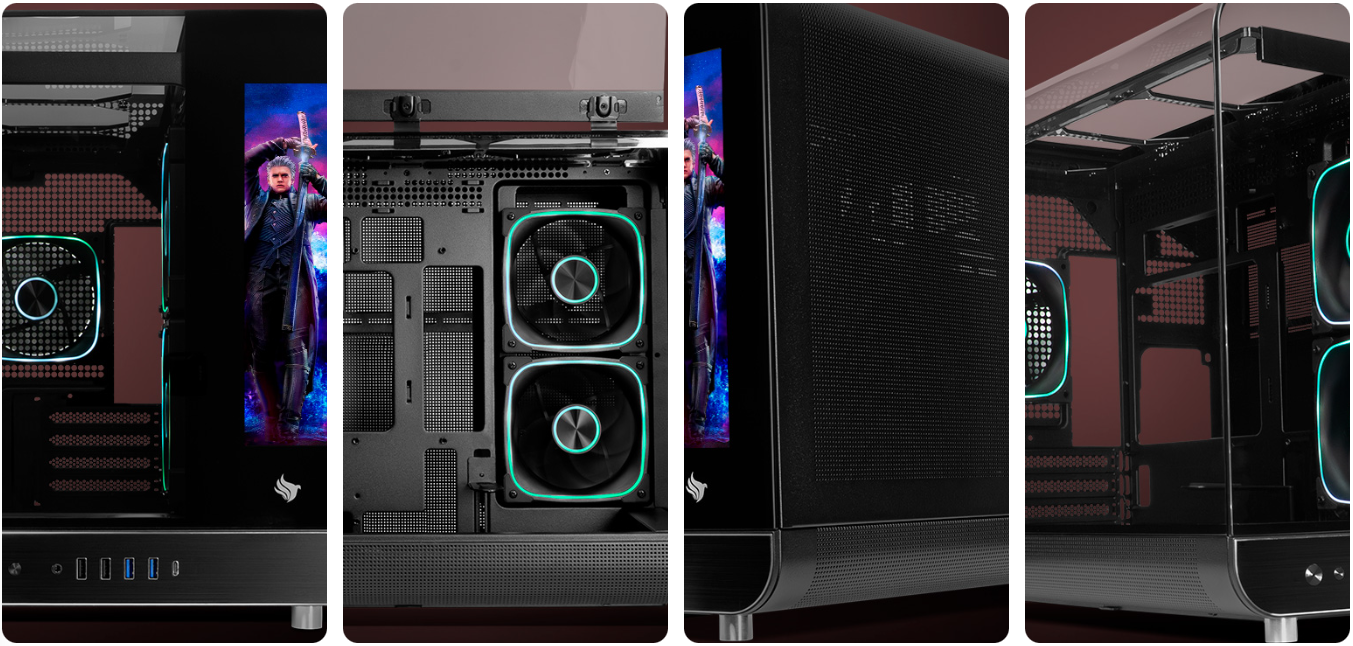 Gabinete Gamer Pichau Ikaros ARGB Mini-Tower Tela LCD Lateral de Vidro ...