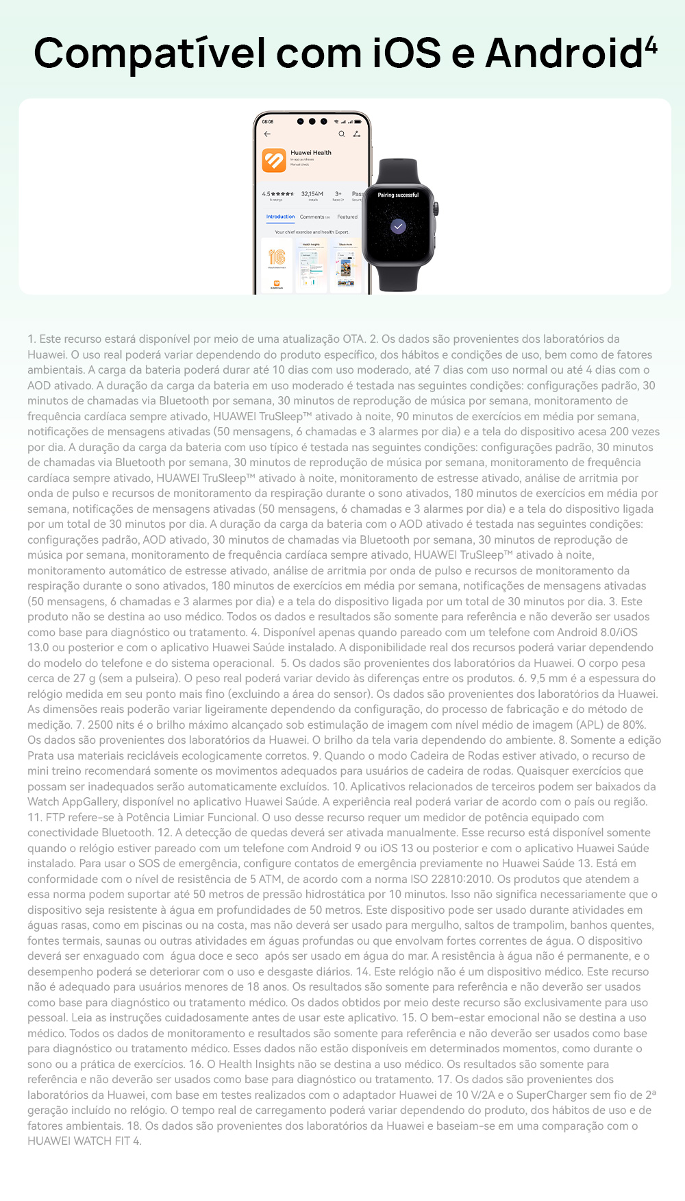 HUAWEI WATCH FIT 5 | Smartwatch Relogio | AMOLED de 182" Design Leve ...