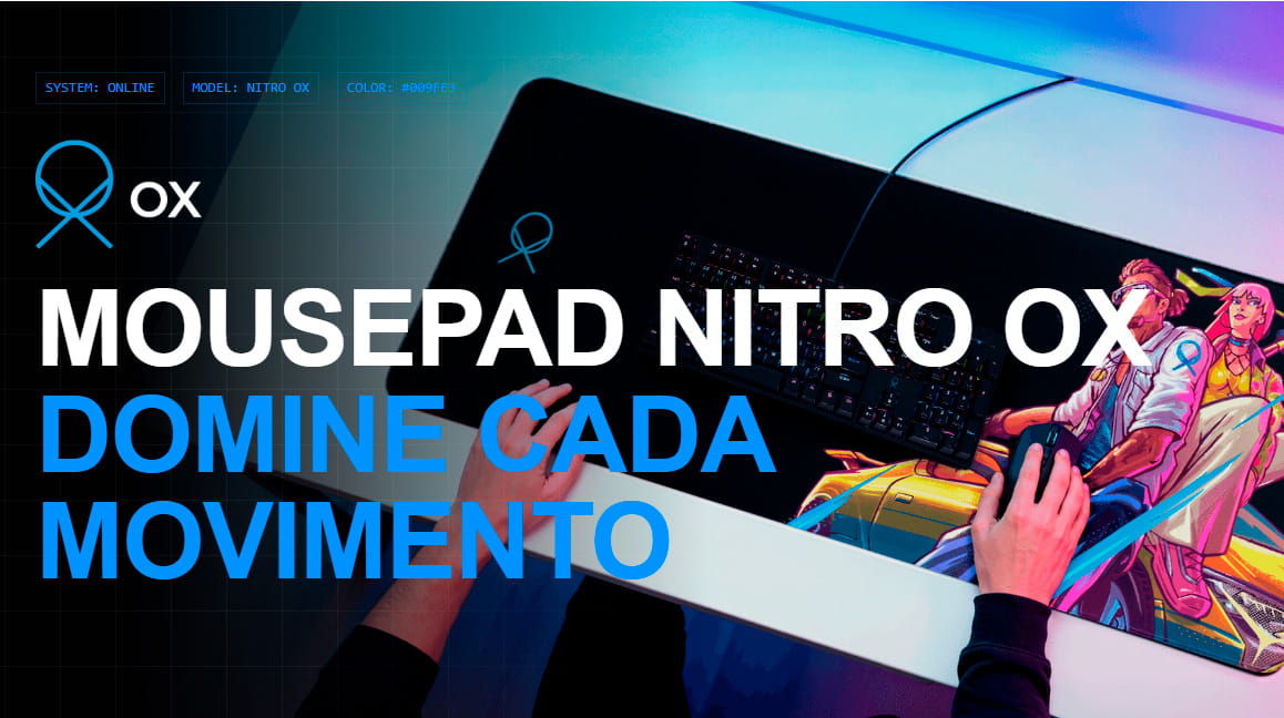 Mousepad Gamer OX Nitro com Base Antiderrapante | Shopee Brasil