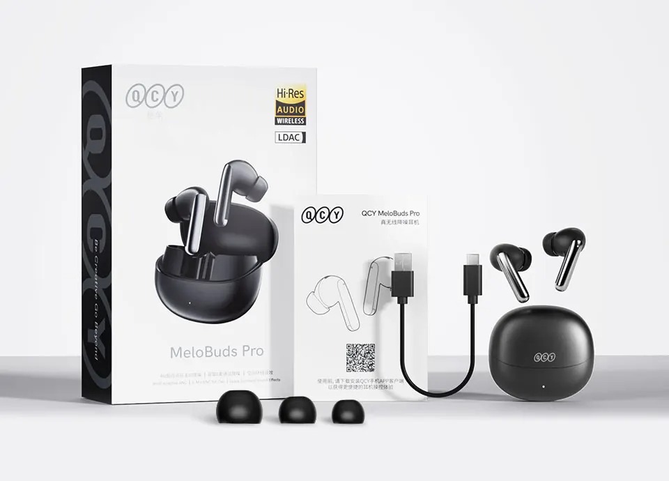 Fone de Ouvido QCY HT08 Melobuds Pro ANC Hi-Res Sem Fio Bluetooth 5.3 ...