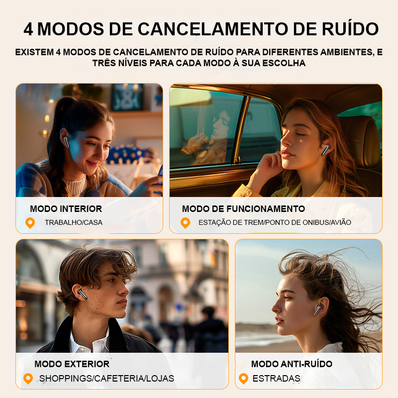Fone de Ouvido QCY HT08 Melobuds Pro ANC Hi-Res Sem Fio Bluetooth 5.3 ...