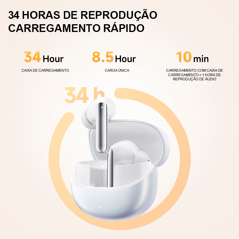 Fone de Ouvido QCY HT08 Melobuds Pro ANC Hi-Res Sem Fio Bluetooth 5.3 ...