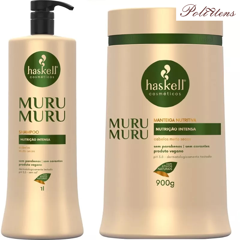 Kit Haskell Murumuru Shampoo 1 Litro + 1 Mascara 900ML | Shopee Brasil
