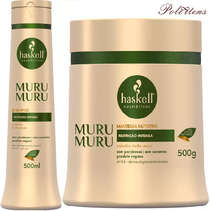 Kit Haskell Murumuru Shampoo 500ML + 1 Mascara 500ML | Shopee Brasil